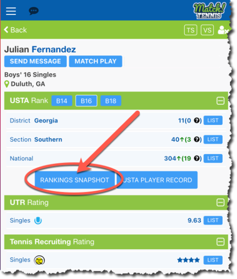 How to Quickly Find Your Top 6 USTA Tournament Results (Rankings ...